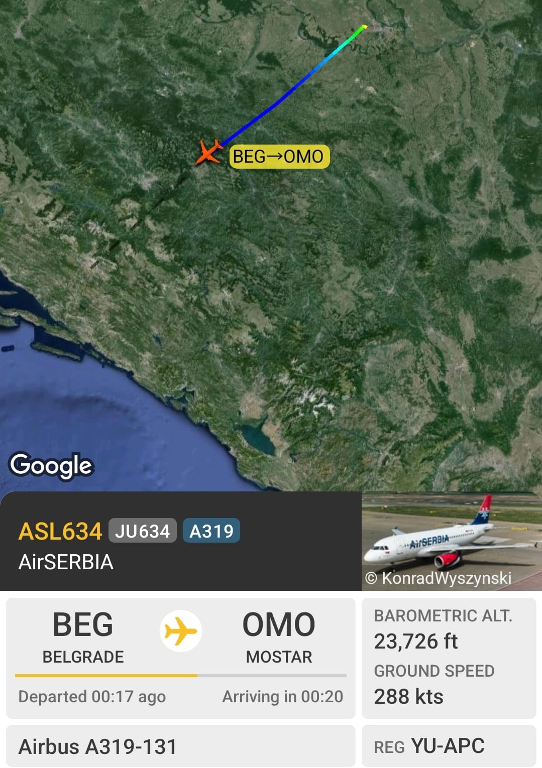 Avion na letu Beograd - Mostar uskoro u Mostaru | BN