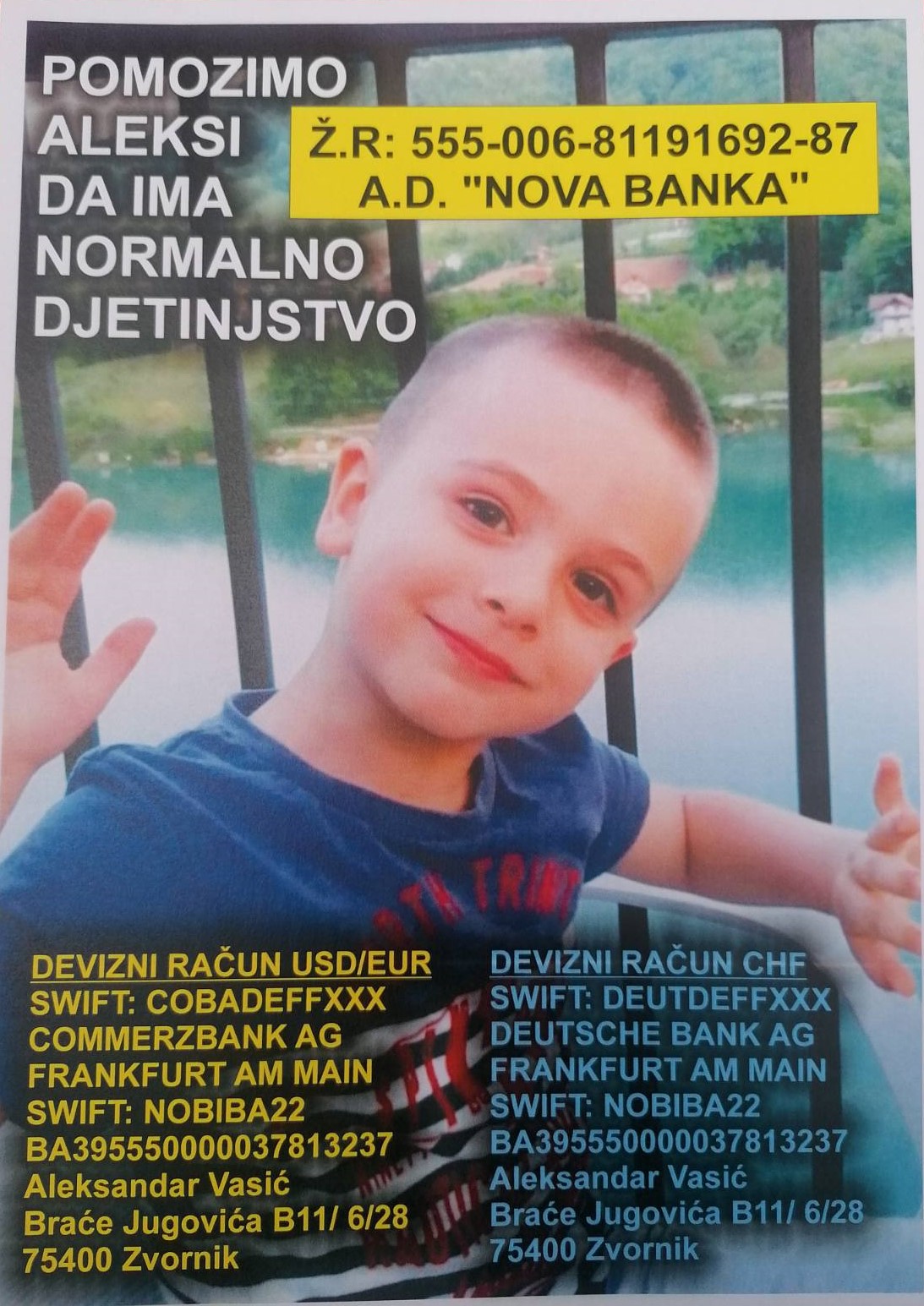 Pomozimo malom Aleksi da ima srećno djetinjstvo | BN