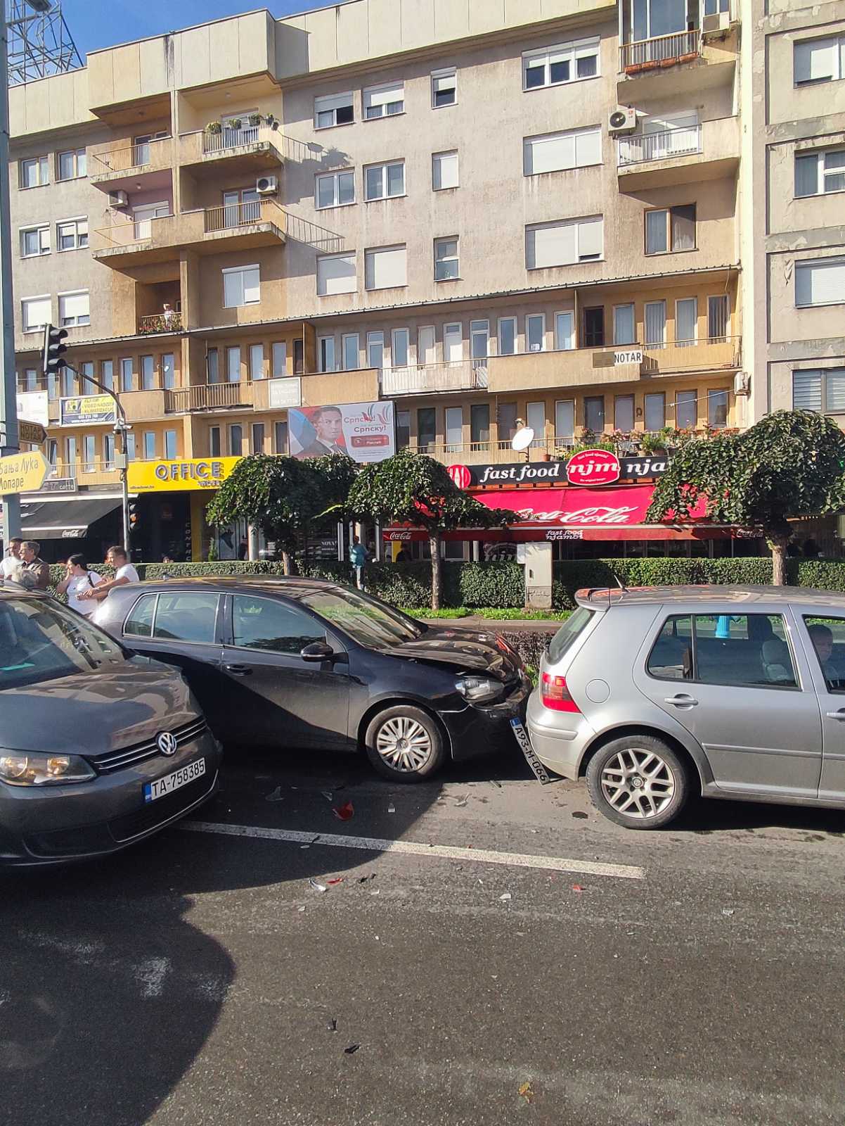 Sudar tri vozila u Bijeljini, stvorena velika gužva | BN