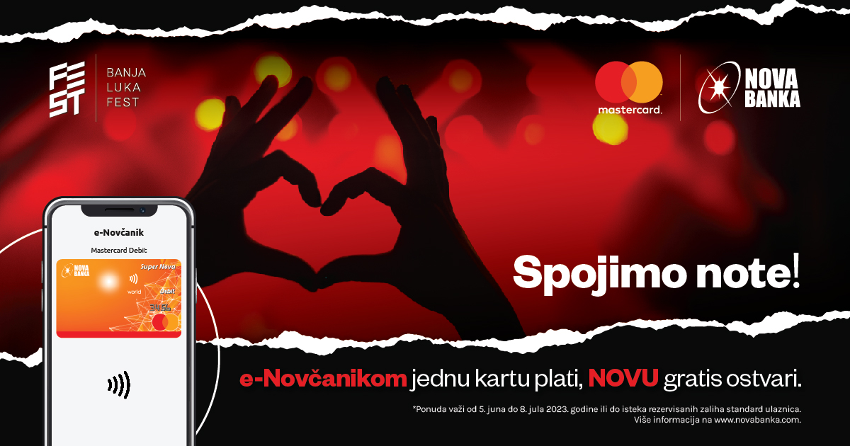 Nova banka i Mastercard pozivaju na "Banjaluka Fest" | BN