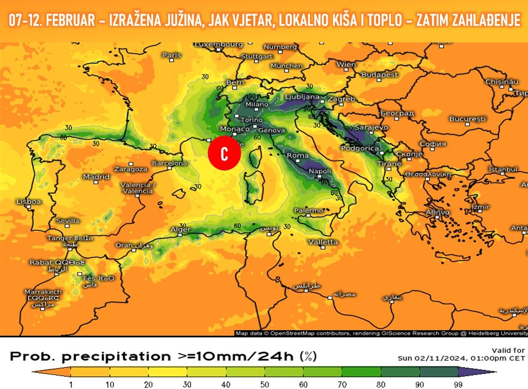 Velika promjena vremena uz jak vjetar i padavine | BN