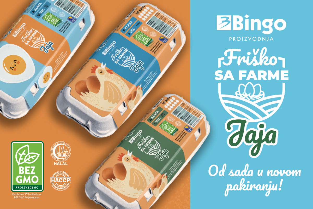Bez GMO: 55 miliona Bingo jaja godišnje na tržištu BiH | BN